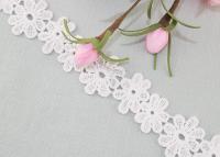 China Daisy Venice Lace Trim Organic Cotton Padded Lace Trim Water Soluble Dress Ribbon for sale