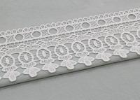 China Vintage White Floral Venice Lace Trim For Clothing / Wide Bridal Wedding Lace Fabric for sale