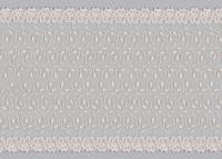 China Apparel Floral Double Edge Bridal Embroidered Tulle Lace Fabric 130CM Width for sale