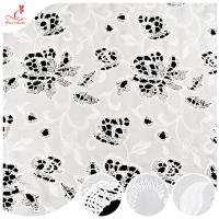 China Hot Sales White Embroidery Floral Fabric Soft Hollow Out Eyelet Polyester Embroidered Fabric for sale