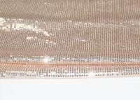 China Champagne Gold Flat Shine Sequin Fabric For Formal Dress for sale