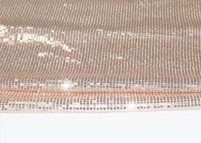 China Champagne Gold Flat Shine Sequin Fabric For Formal Dress for sale