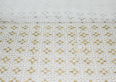 China DTM French Guipure Corded Lace Fabric , 100 Polyester Chemical Lace for sale