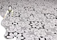 China Venice Guipure Cotton Lace Fabric Embroidered Flower Water Soluble for sale