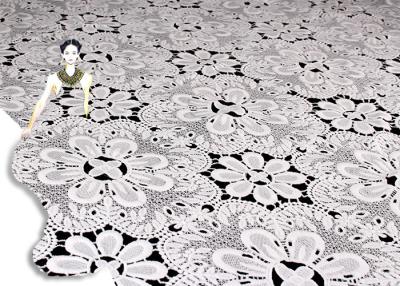 China Venice Guipure Cotton Lace Fabric Embroidered Flower Water Soluble for sale