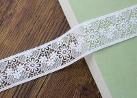 China Water Soluble Poly Milk Embroidered Floral Lace Ribbon Trim Customized for sale