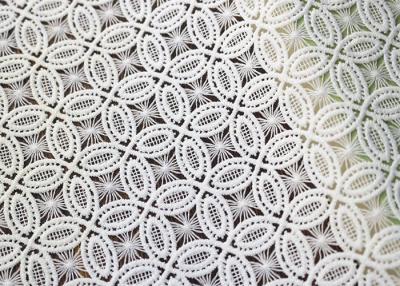 China Couture Bridal Heavy African Cord Guipure Embroidered Lace Fabric For Women Dress OEM / ODM for sale