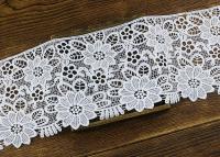 China Wide Flower Pattern White Guipure Lace Trim For Fashion Dress OEM / ODM for sale