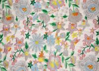 China Polyester Multi Colored Dress Lace Fabric With Heavy Embroidery By OEKO TEX 100 for sale
