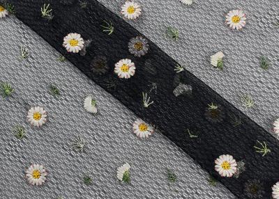 China Daisy Multi Colored Lace Fabric For Flower Mesh Dress for sale