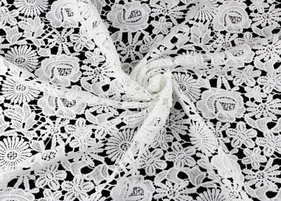 China Chemical Poly Milk Water Soluble Lace Fabric For Women Garment for sale