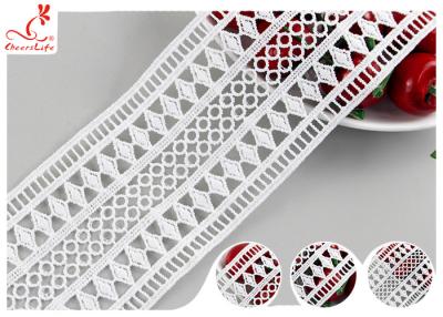 China OEM Ivory Guipure Embroidered Ribbon Trim For Dresses Lace Decoration SGS Verified for sale