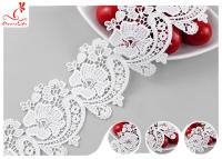 China 6CM Fancy Water Soluble Chemical Lace Trim With Heavy Embroidery SGS Verified for sale