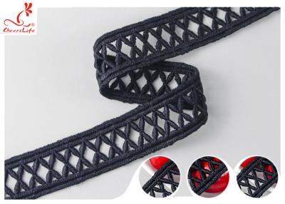 China 2.4CM Hollow Embroidery Guipure Lace Trim for sale