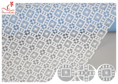 China Poland Guipure Embroidered Floral Lace Fabric for sale