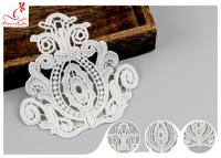 China Heavy Retro Guipure Neckline Applique Trim Size 9 * 10.5 Cm for sale