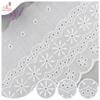 China Durable Embroidered Ribbon Trim For Wedding Curtain / White Tulle Trim for sale