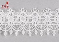 China Fancy 5cm Fancy Water Soluble Flat Lace Trim With Embroidered Patterns For Clothing for sale