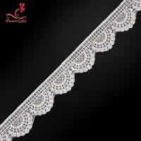 China 4.5cm Idth Stretch Trim Embroidery Lace Trim Water Soluble For Underwear for sale