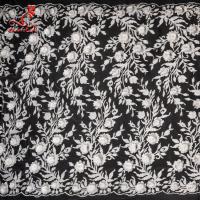 China Elastic Embroidered Lace Fabric For Evening Dress Customize Color for sale