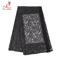 China High quality Black Nylon lace fabric for evening dress for sale