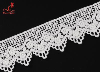 China Exquisite 4.8cm Wide Cotton Lace Trim For Home Textiles for sale