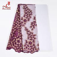 China Pretty And Colorful Dressmaking Embroidered Lace Fabric For Clothing for sale