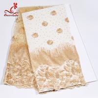 China Pretty And Colorful Floral Embroidered Lace Fabric For Evening Dresses for sale