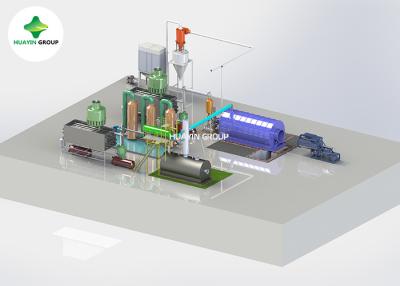 China 15T Per Day Waste Tire Pyrolysis Plant To Fuel Oil And Diesel Layout Design for sale