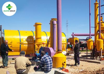 China Oil Carbon Black Pyrolysis Tyre Recycling Plant 10 Ton for sale