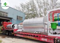 China Recycling One Ton Mobile Pyrolysis Plant Batch Type Huayin for sale