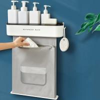 China Multifunctional  Wall Mounted Bathroom Storage Rack ABS Material for sale