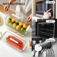 China Kitchen fresh refsaver Clear Fridge Food Storage Containers Stackable for sale
