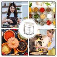 China ‎10.9 Ounces Salt Sugar Pepper Spice Storage Containers Glass Seasoning Jar Set Leakproof for sale