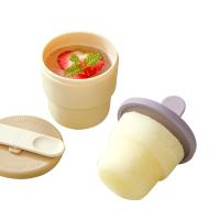China 2 In1 Cup Shape Silicone Ice Cream Popsicle Molds Popsicle Stick Molds for sale