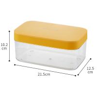 China Reusable Easy Release Square Ice Cube Tray For Whiskey With Lid Storage Bin for sale