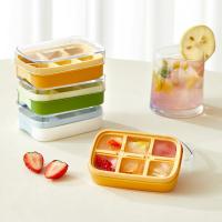 China Mini USA Plastic Freezer Ice Cube Tray Container With Shovel for sale