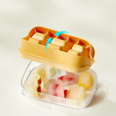 China Mini USA Plastic Freezer Ice Cube Tray Container With Shovel for sale