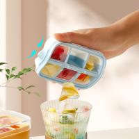 China Mini USA Plastic Freezer Ice Cube Tray Container With Shovel for sale
