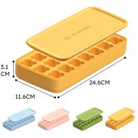 China 21 Compartments Four Leaf Clover Ice Cube Silicone Molds With Lid Customized for sale