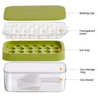 China OEM Durable Small Circle Ice Cube Tray With Lid Summer Kitchen Fridge Freeze Tools for sale