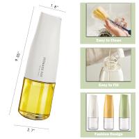 China Leakproof Cooking Oil Dispenser 2 In 1 Glass Vinegar Oil Bottle for sale