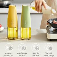 China Leakproof Cooking Oil Dispenser 2 In 1 Glass Vinegar Oil Bottle for sale