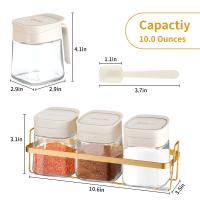 China Kitchen Seasoning Spice Tools Condiment Jar Set 300ml 10 Ounces Easy Install for sale