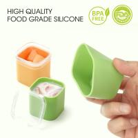 China Silicone Large Storage Whisky Separate Single Ice Cube Tray For Freezer With Lid for sale