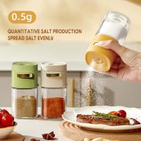 China Household Sealed Kitchen Spice Jar Quantitative Glass Seasoning Bottle for sale