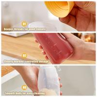 China Plastic Ketchup BBQ Chili Sauce Condiment Squeeze Bottles Durable 300ml/500ml for sale