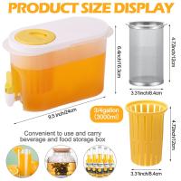 China 3.9L Large Refrigerator Ice Drink Container Plastic Juice Coffee Maker Cold Brew Filter Water Kettle With Spigot for sale