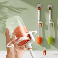 China 3 IN 1 Multifunction Long Handle Cup Lid Cleaning Brush Cup Washing Brush for sale