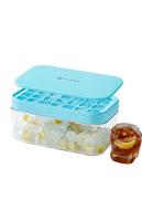 China Premium Silicone Wholesale small Square Ice Cube Mold With Lid and Bin for sale